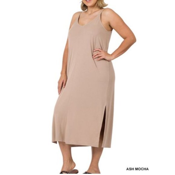 Zenana Outfitters | Dresses | Nwot Zenana Ash Mocha Real Modal Vneck ...